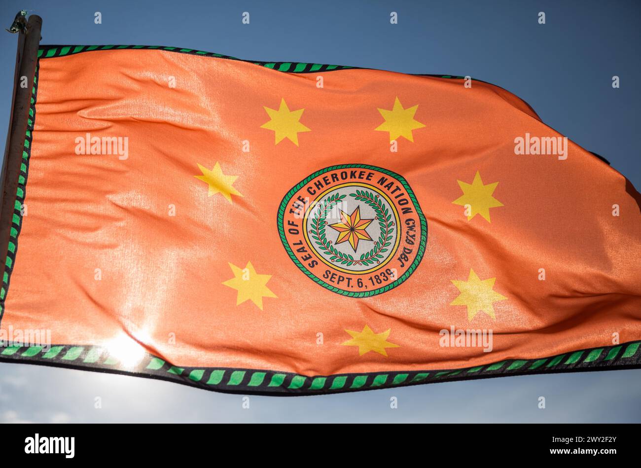 Cherokee flag hi-res stock photography and images - Alamy
