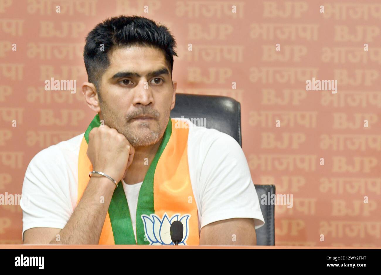 NEW DELHI, INDIA - APRIL 3: Congress leader and Boxer Vijender Singh ...