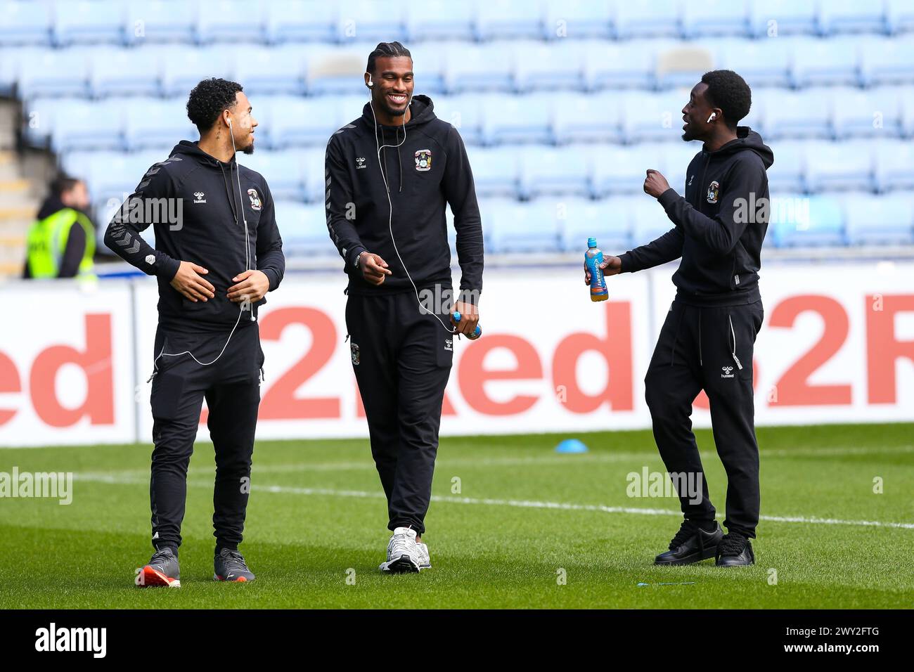 Coventry City's Milan van Ewijk, Haji Wright and Fabio Tavares before ...