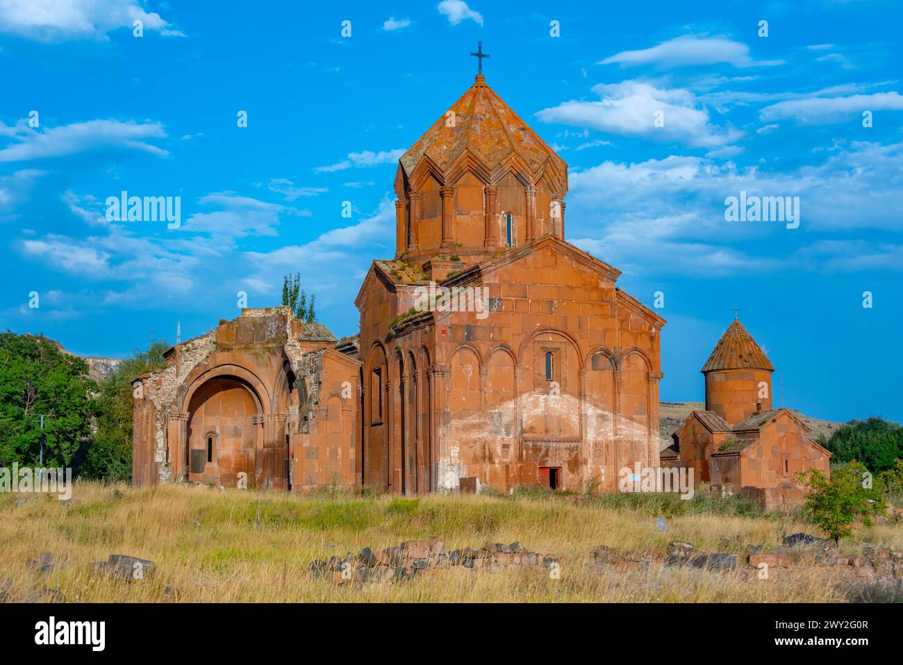 Aerial view red church ruins hi-res stock photography and images - Alamy