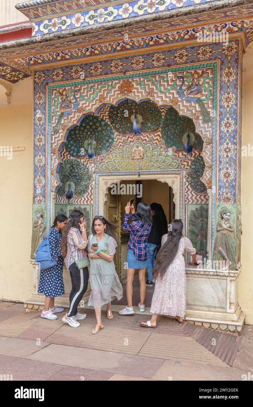 Peacock Gate, City Palace, Jaipur, Rajasthan, India Stock Photo - Alamy
