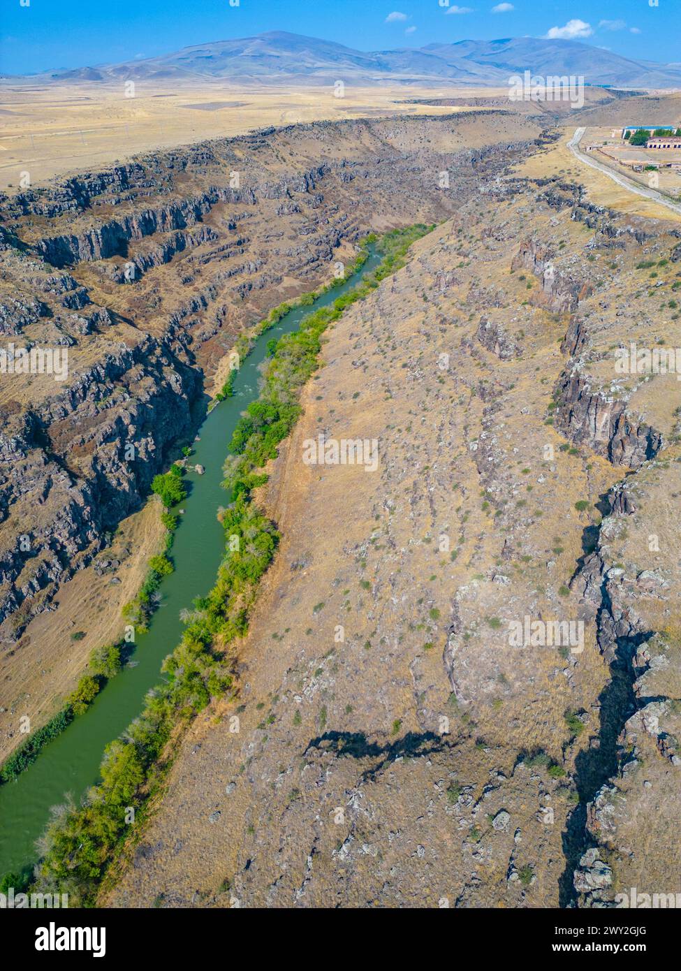 akhurian river forming natural border between turkey and armenia Stock ...