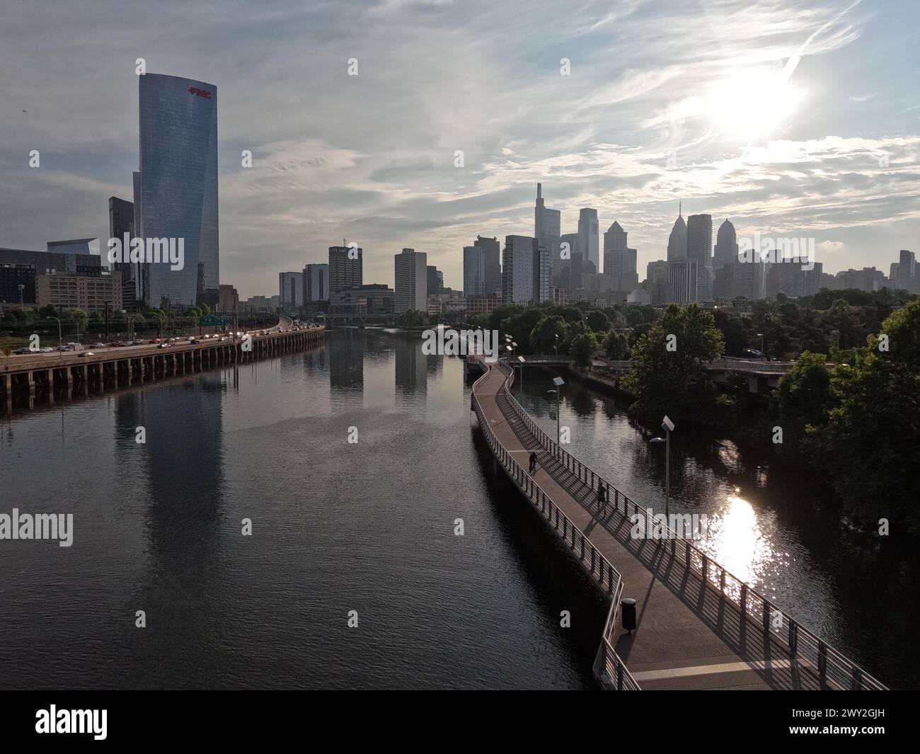 The towers of Center City and University City in Philadelphia rise ...