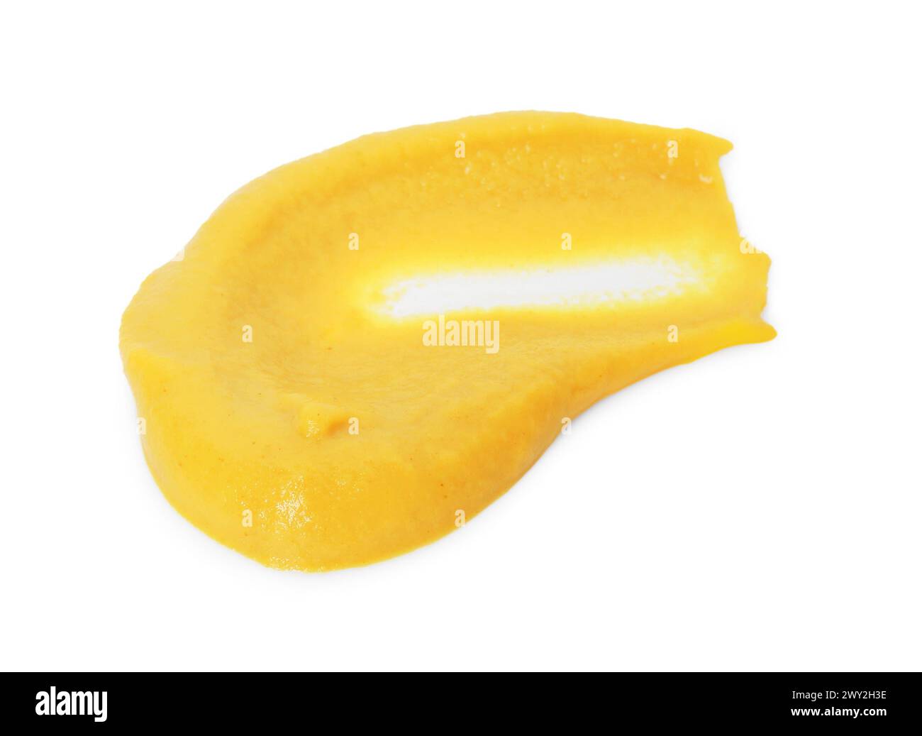 Fresh tasty mustard sauce isolated on white Stock Photo - Alamy