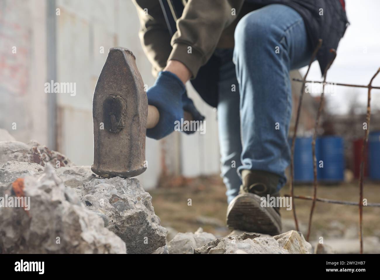 Breaking stones hi-res stock photography and images - Alamy