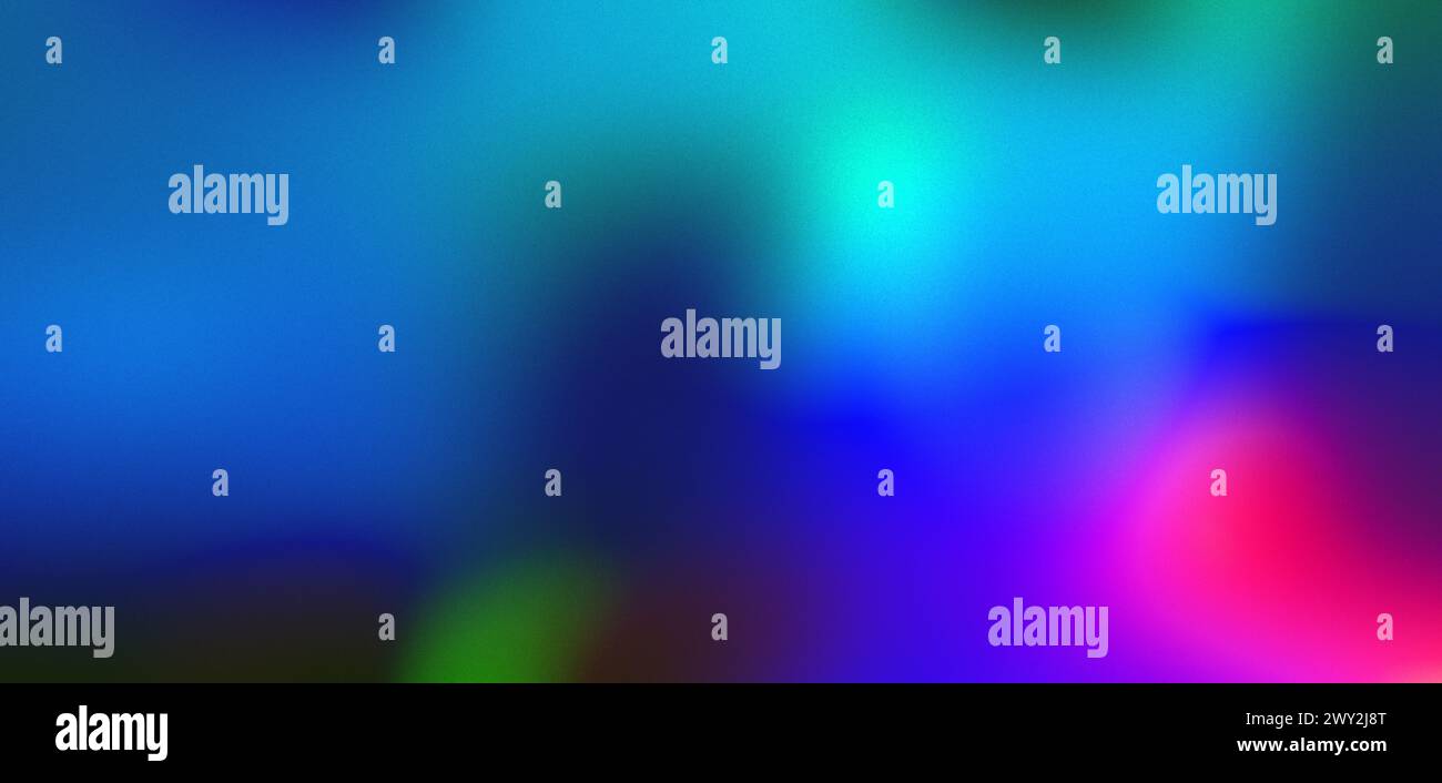 Neon blue grainy gradient background noise textured cinematic abstract ...