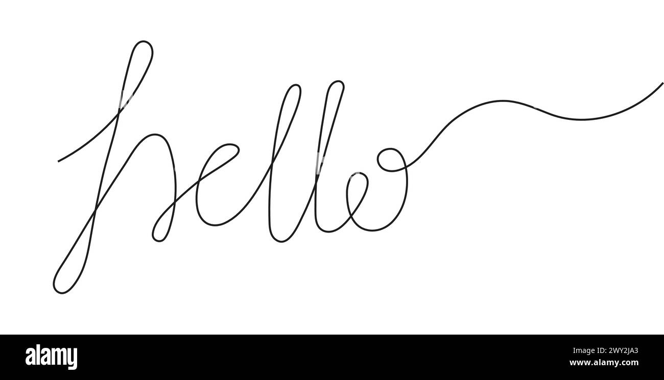 Word in one line Stock Vector Images - Alamy