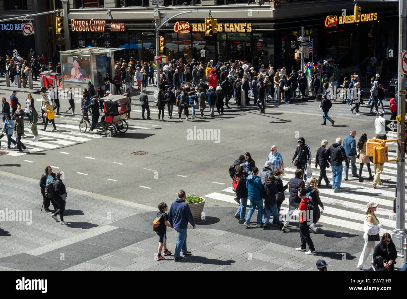 Times Square is a hustle bustle place filled with tourists from around ...