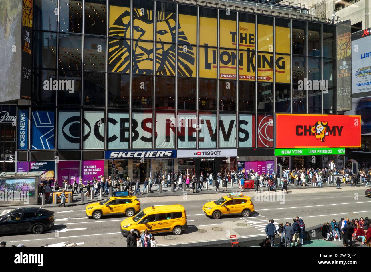 The broadcast studio for CBS News is located in Times Square, 2024, New ...