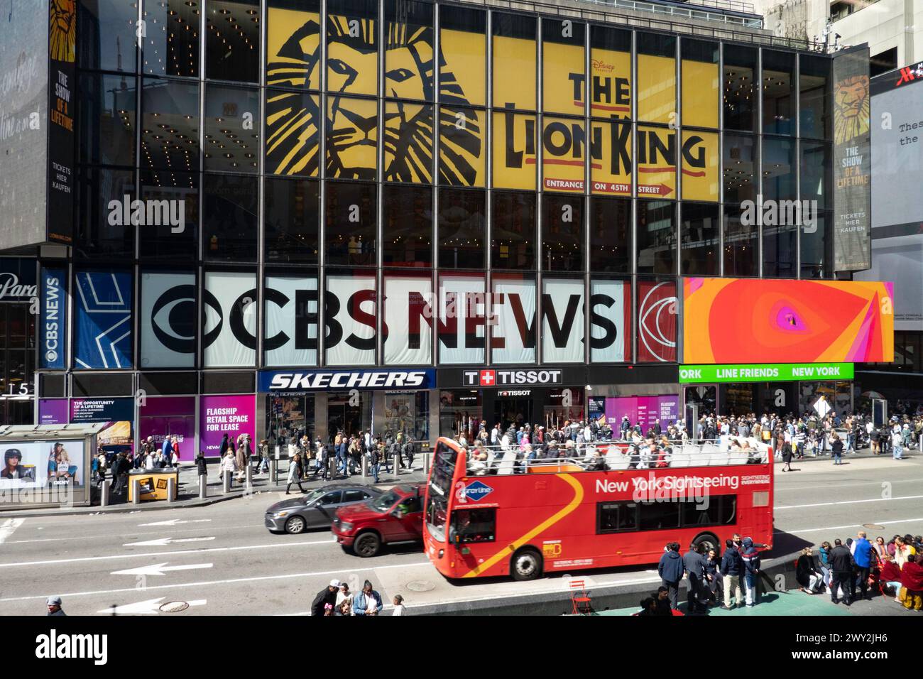 The broadcast studio for CBS News is located in Times Square, 2024, New ...
