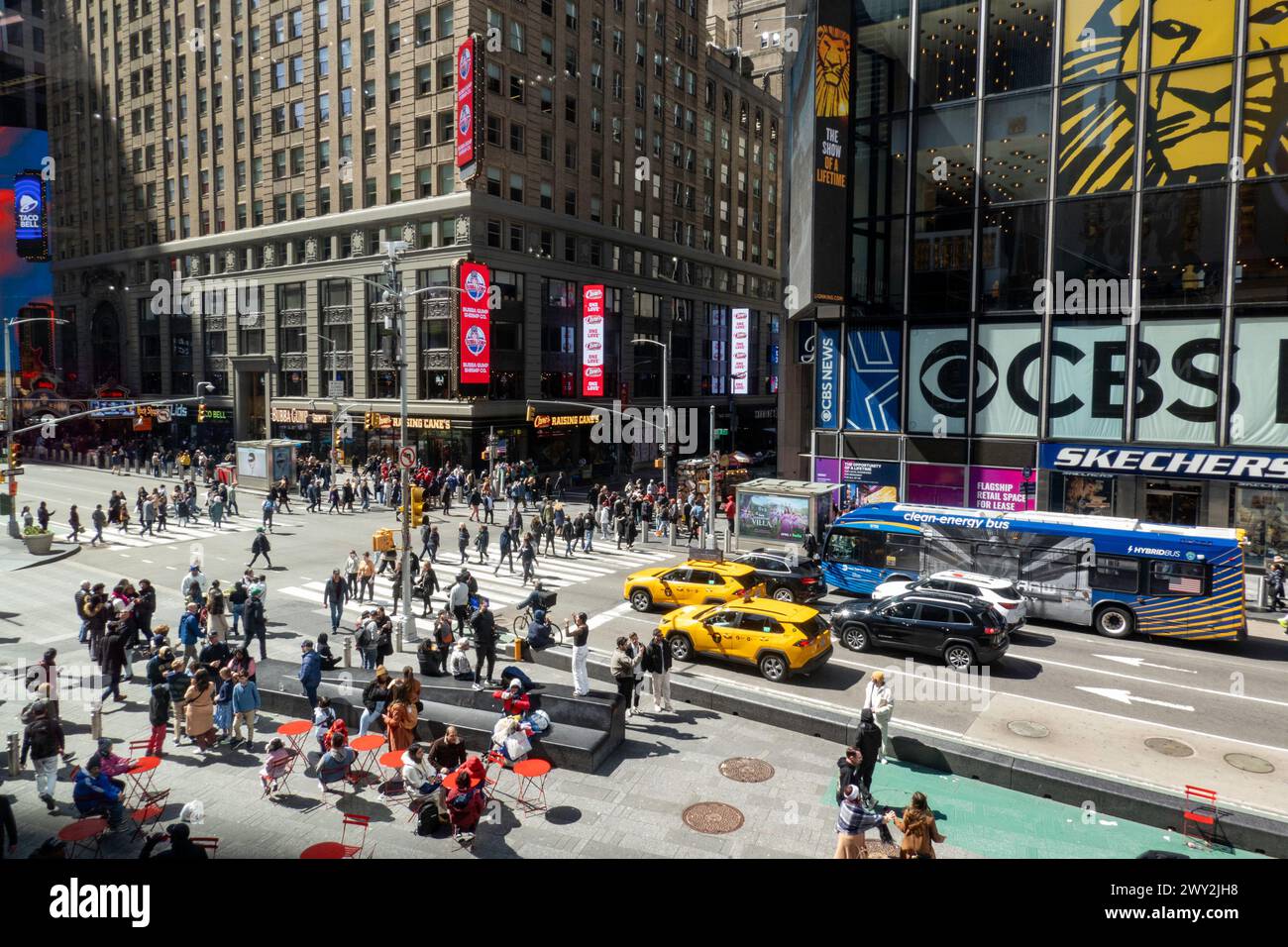 Times Square is a hustle bustle place filled with tourists from around ...