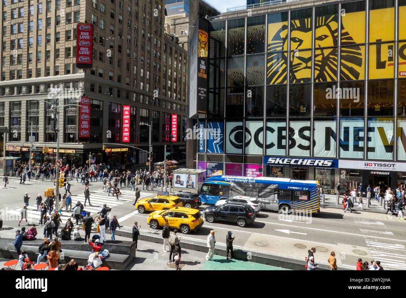 The broadcast studio for CBS News is located in Times Square, 2024, New ...
