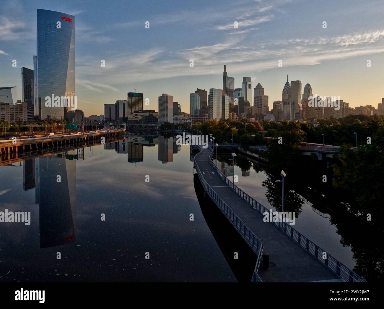 The towers of Center City and University City in Philadelphia rise ...