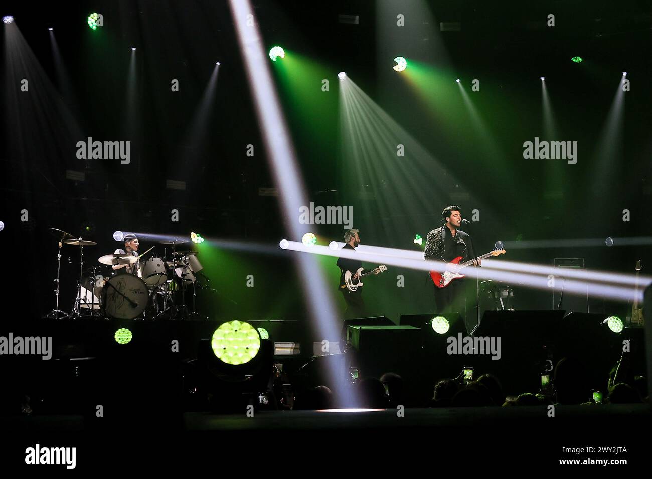 Milan, Italy. 03rd Apr, 2024. The Kolors band performs live on stage ...