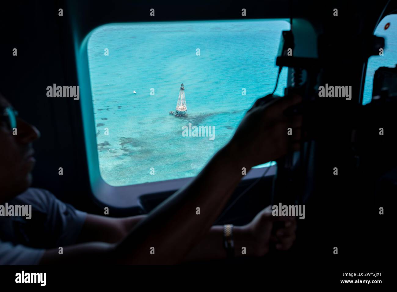 Florida Army National Guard Soldiers conduct an aerial surveillance ...