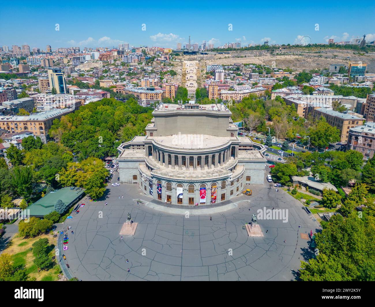 Panorama view of Armenian National Opera and Ballet Theatre in Yerevan ...