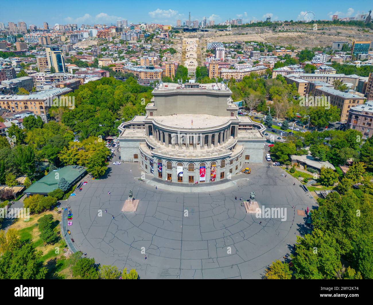 Panorama view of Armenian National Opera and Ballet Theatre in Yerevan ...