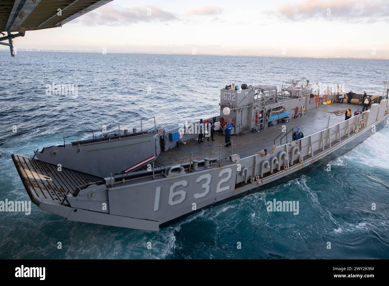 U.S. Navy Landing Craft, Utility (LCU) 1632, assigned to Assault Craft ...