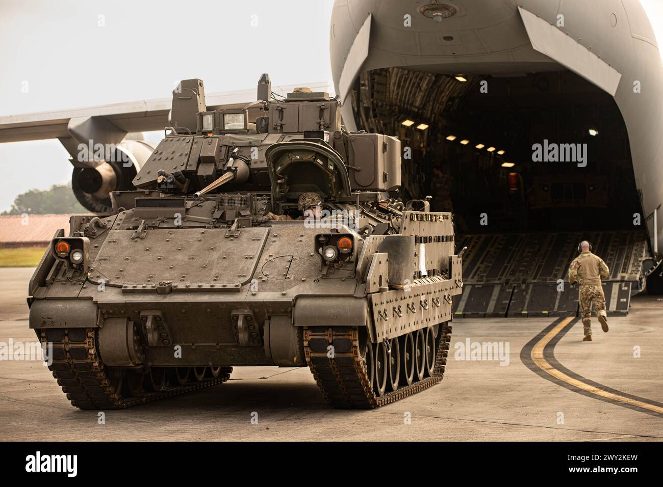 Soldiers with the 5th Squadron, 7th Cavalry Regiment, 1st Armored Brigade Combat Team (5-7 CAV ...