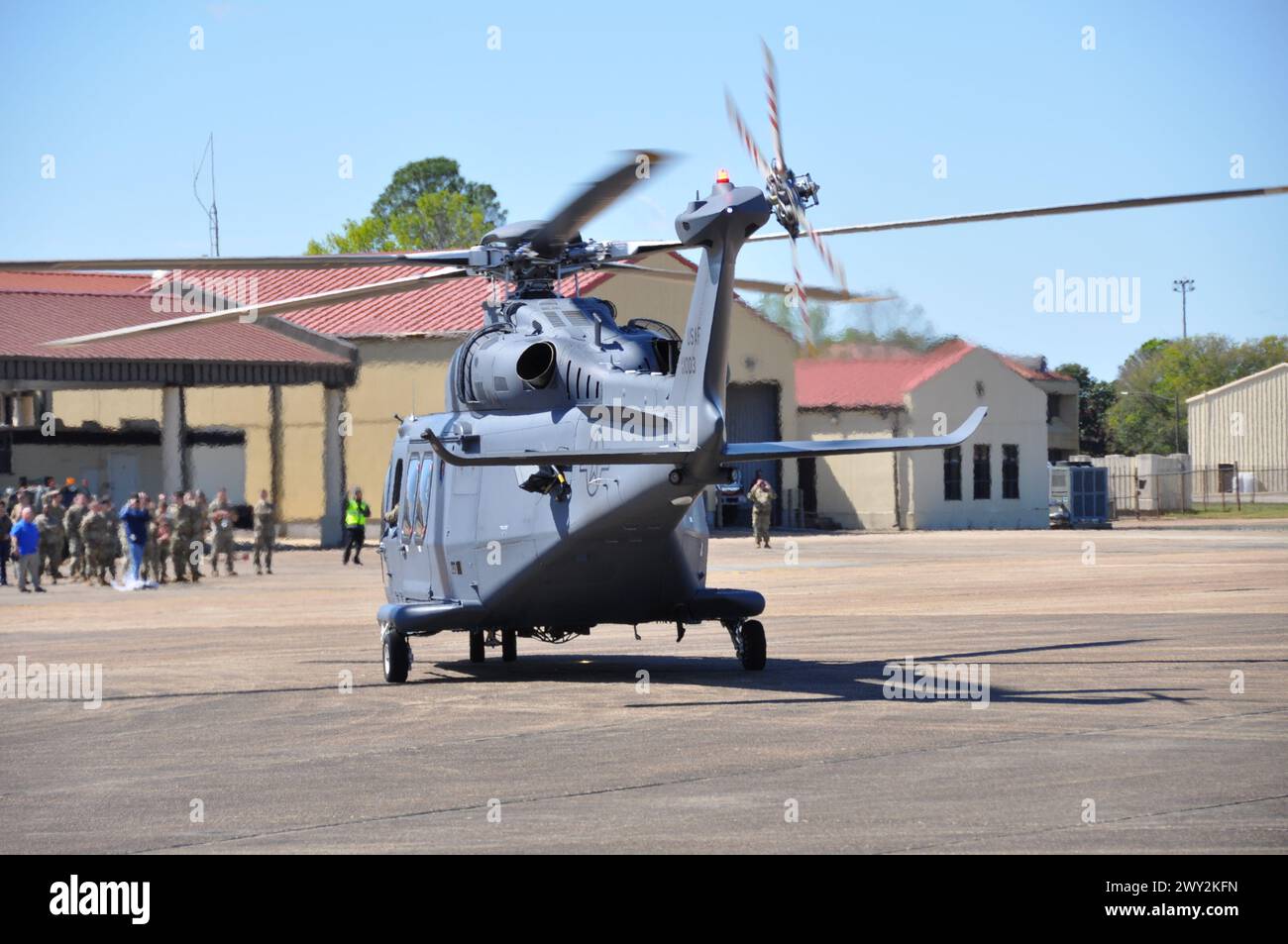 The 908th Airlift Wing’s first MH-139A Grey Wolf Helicopter taxis on ...