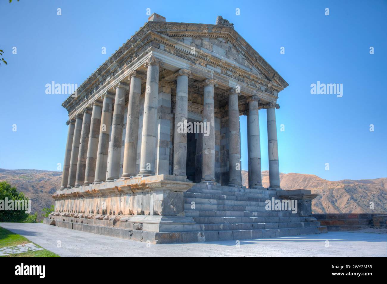 Summer day at Garni temple in Armenia Stock Photo - Alamy