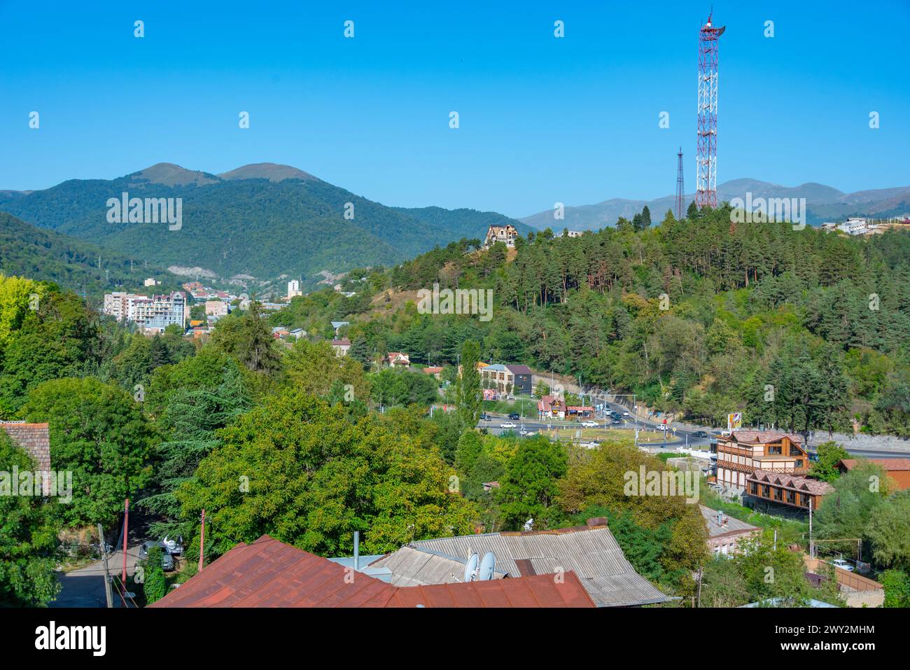 Panorama view of Armenian town Dilijan Stock Photo - Alamy