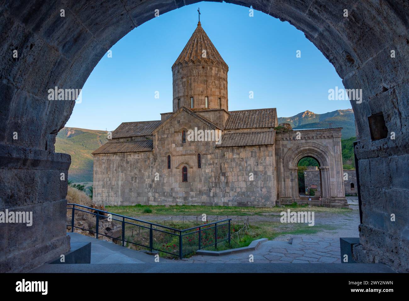 Sunset view of Tatev Monastery in Armenia Stock Photo - Alamy