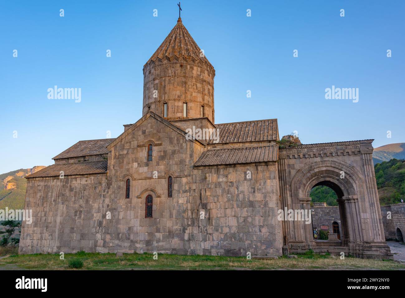 Sunset view of Tatev Monastery in Armenia Stock Photo - Alamy