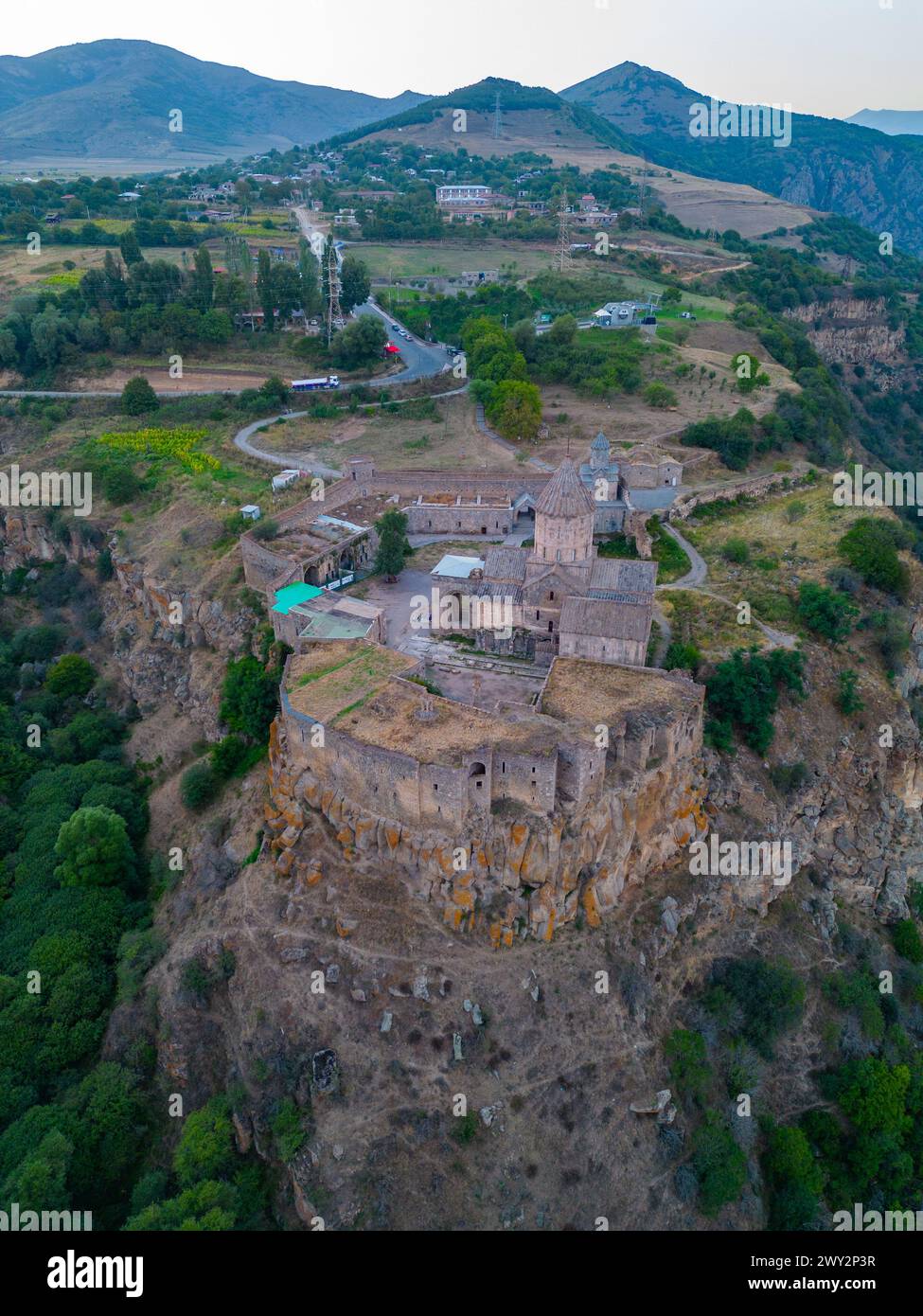 Sunset view of Tatev Monastery in Armenia Stock Photo - Alamy
