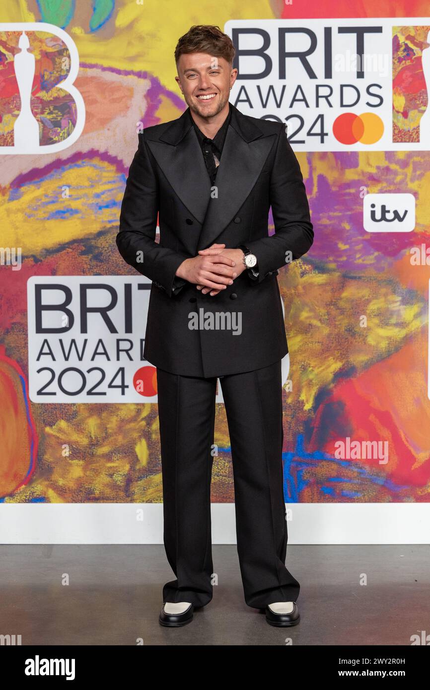 Celebs attend the Brit Awards 2024 at the O2 Featuring: Roman Kemp ...