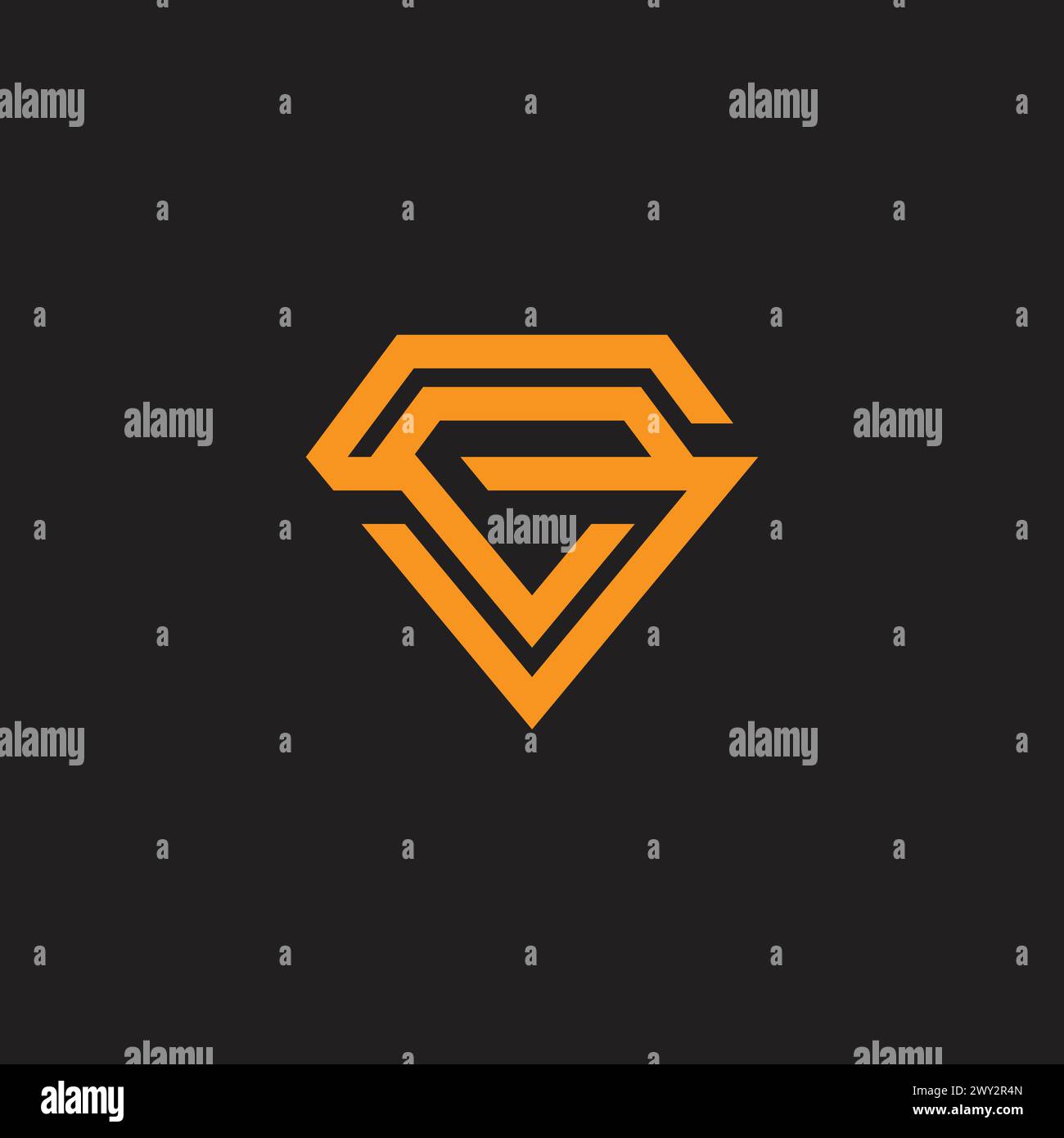 letter se diamond gold flat linked logo vector Stock Vector Image & Art ...