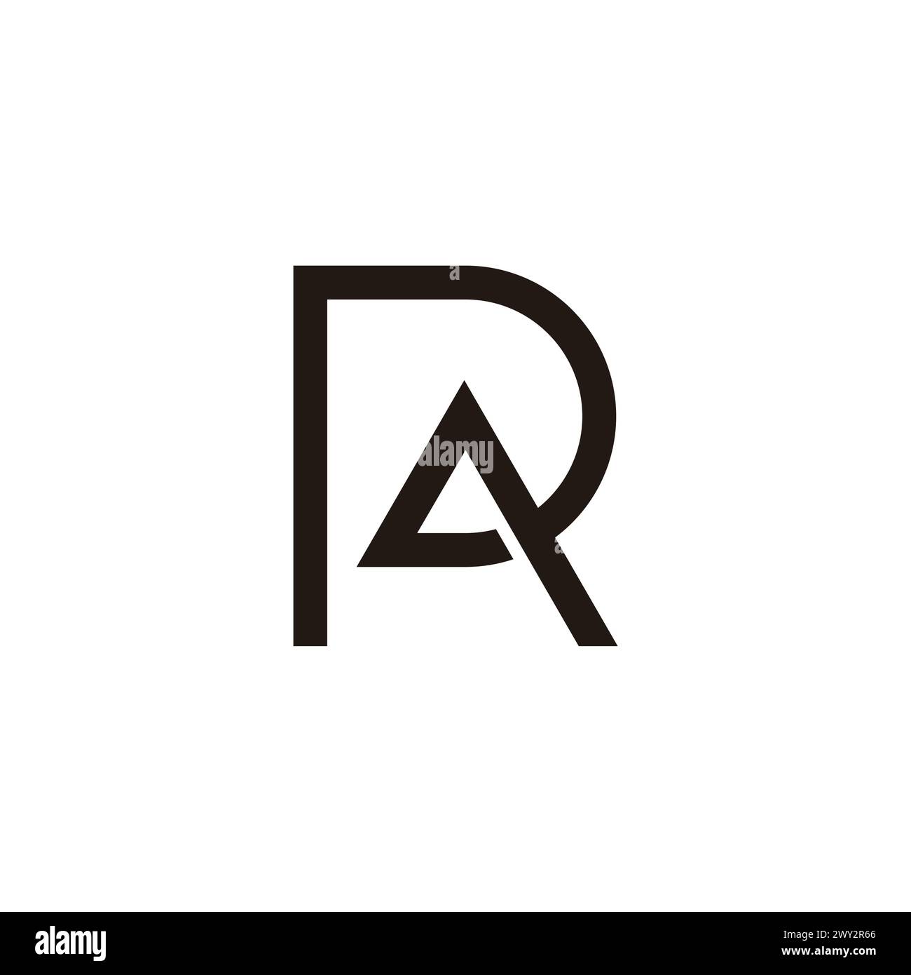 letter ra triangle simple overlap logo vector Stock Vector Image & Art ...