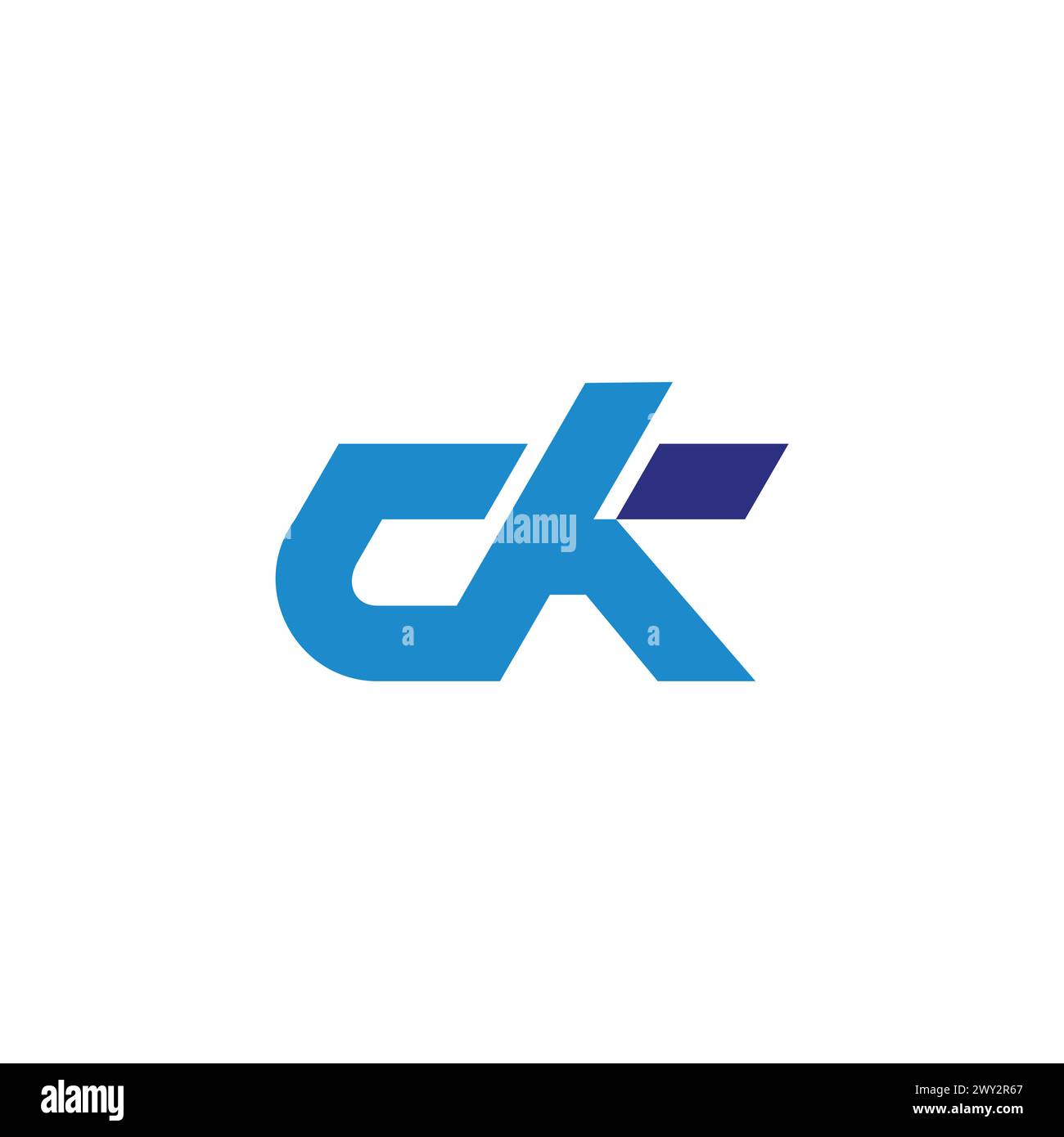 letter dk ribbon blue motion logo vector Stock Vector Image & Art - Alamy