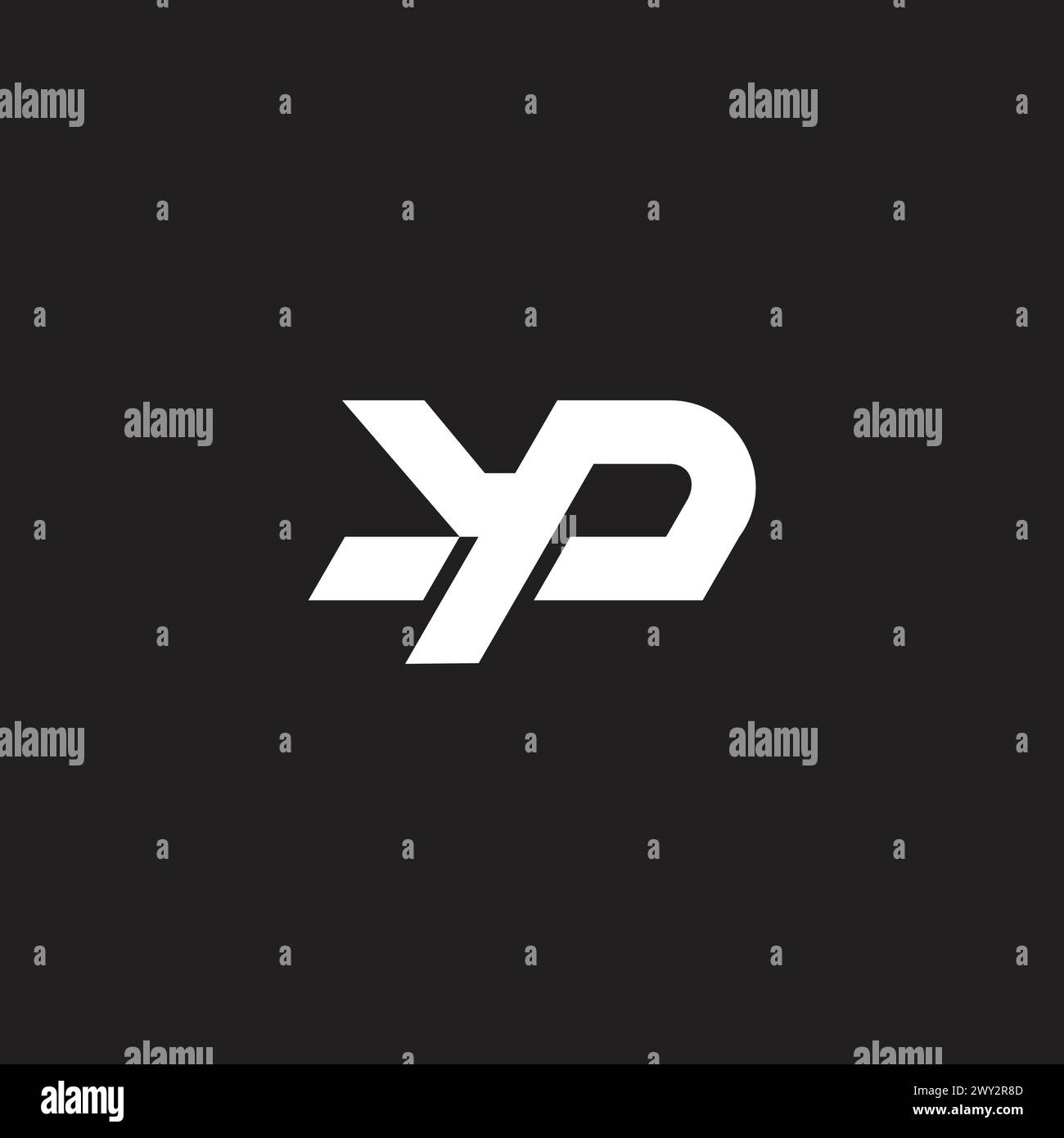 letter yp motion overlapping logo vector Stock Vector Image & Art - Alamy