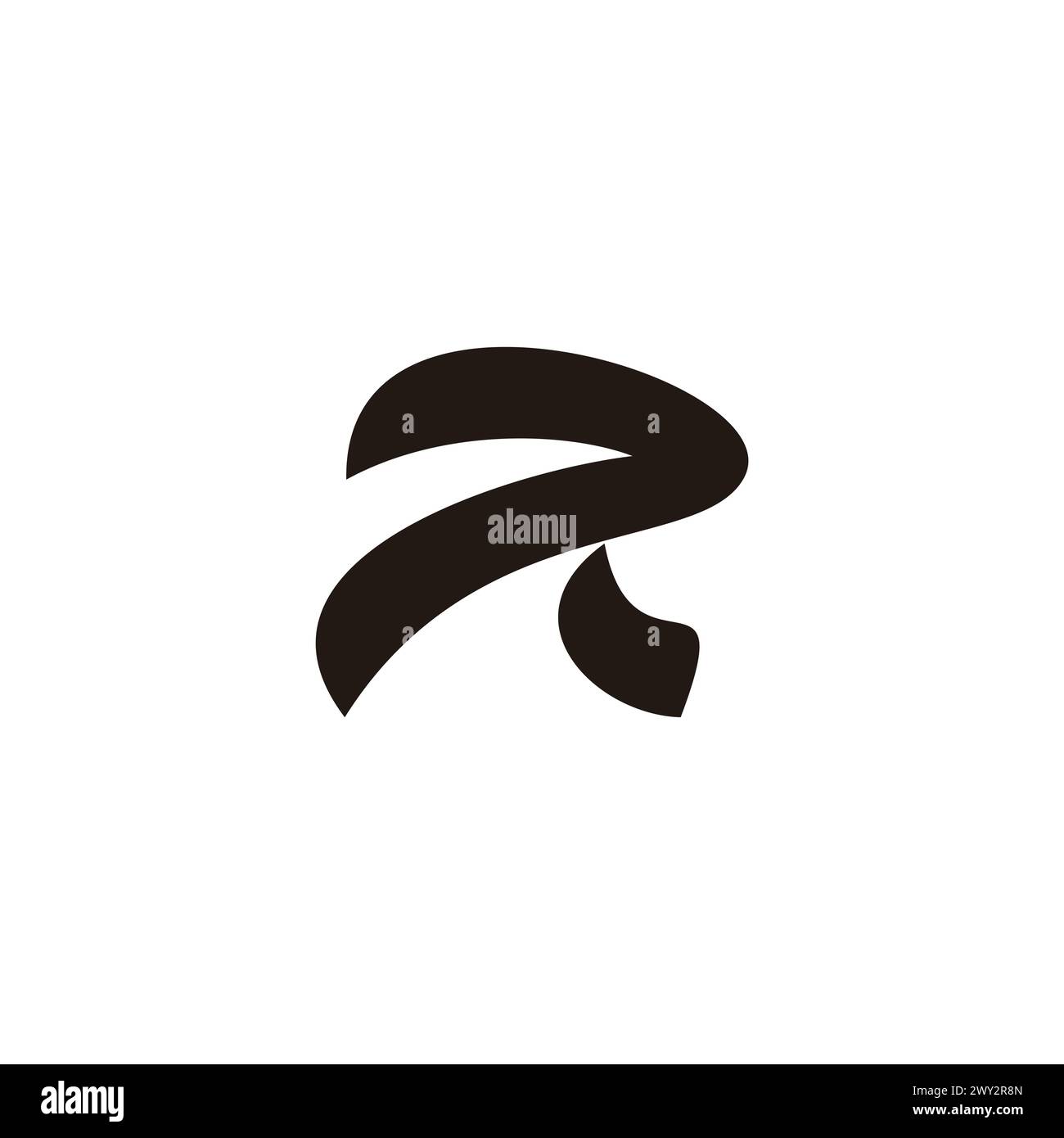 letter r arrow curves simple ribbon logo vector Stock Vector Image ...