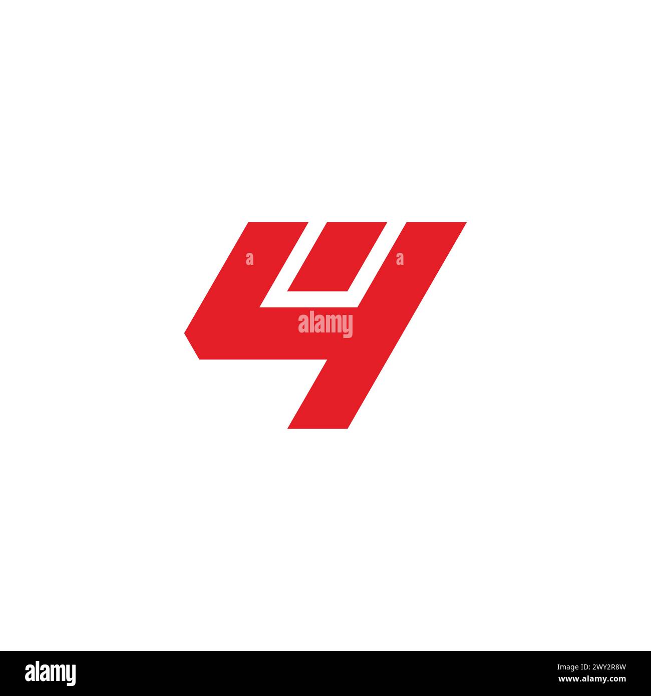 number 4 stripes geometric logo vector Stock Vector Image & Art - Alamy