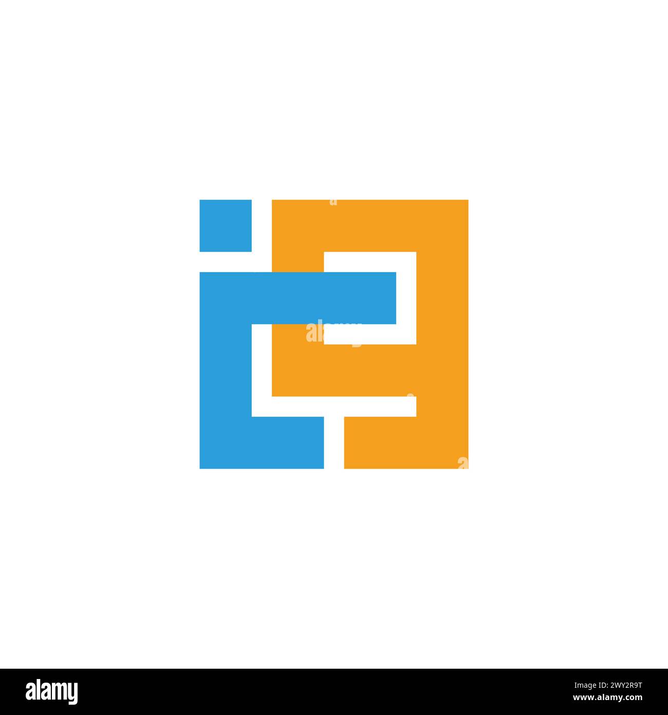 letter ig abstract square geometric line logo vector Stock Vector Image ...