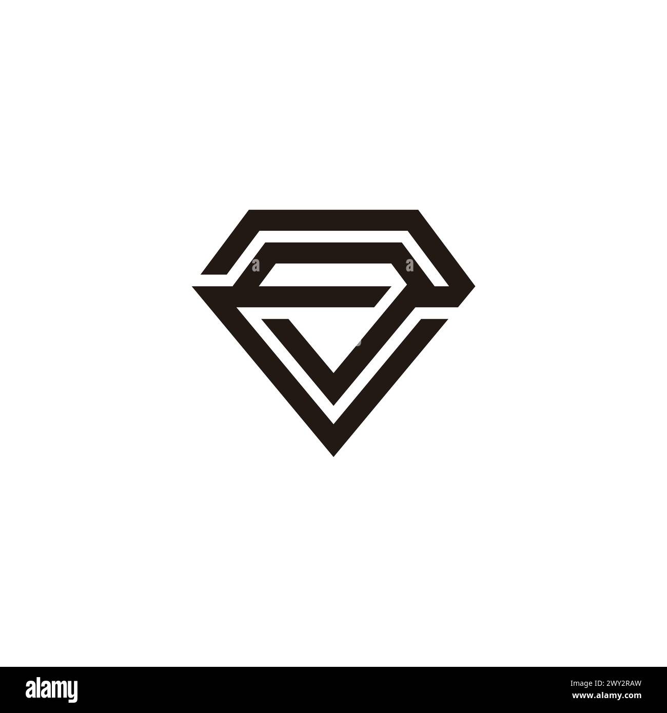 Gem minimalist logo hi-res stock photography and images - Alamy