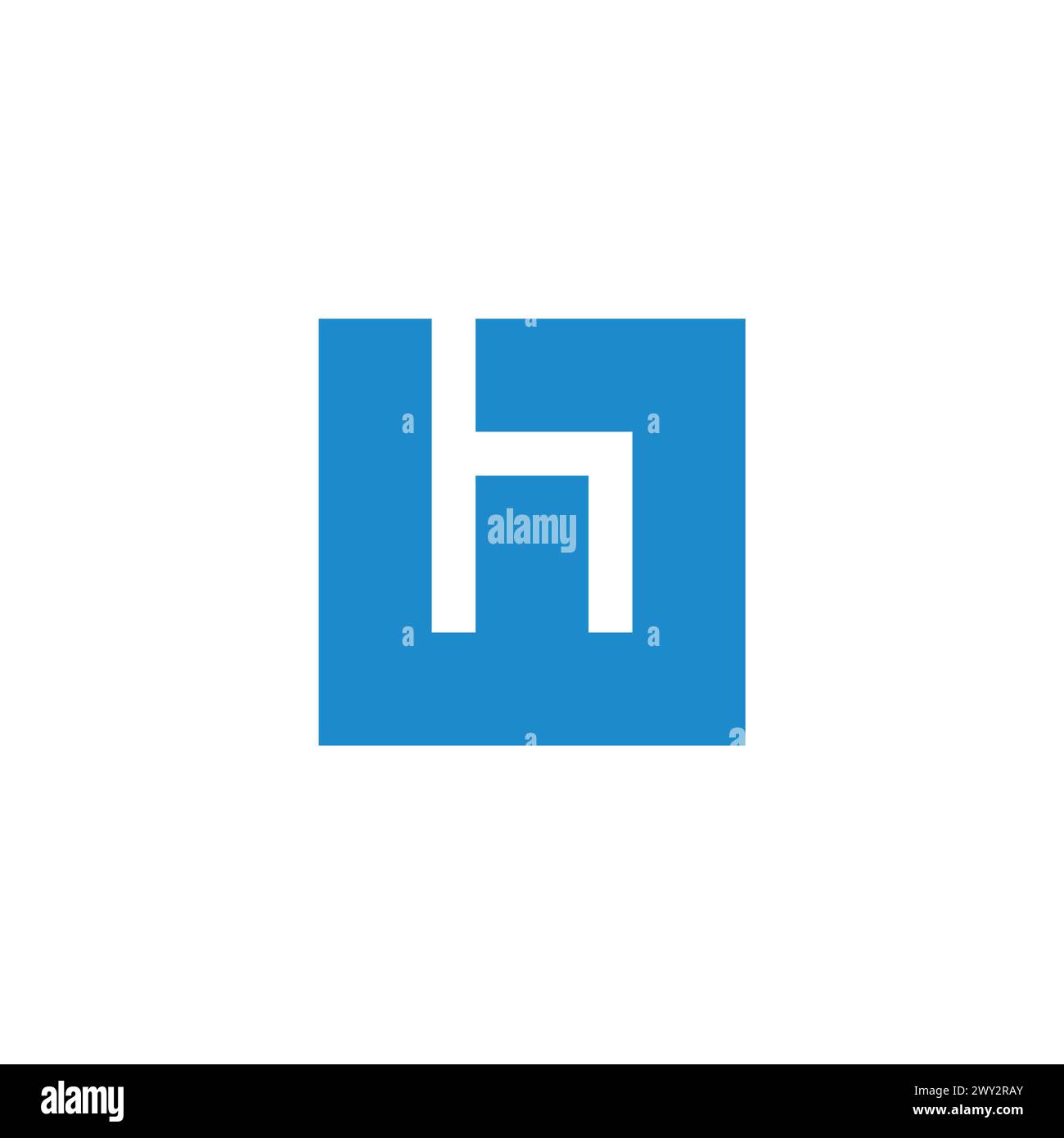 letter hw square negative space logo vector Stock Vector Image & Art ...