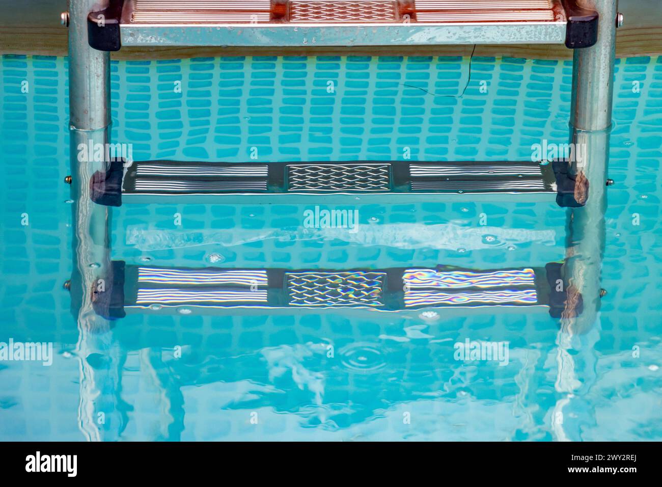 Steel pool ladder hi-res stock photography and images - Alamy