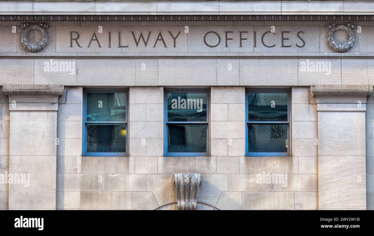 Railway Offices in Union Station of Toronto, Canada Stock Photo - Alamy