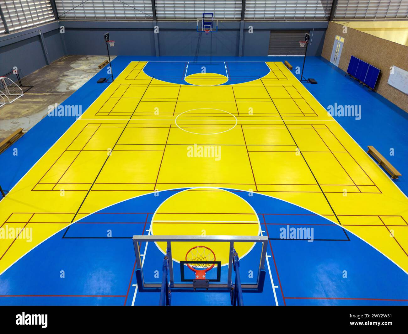 Phuket, Thailand - February 16, 2024: Indoor multi-purpose basketball ...
