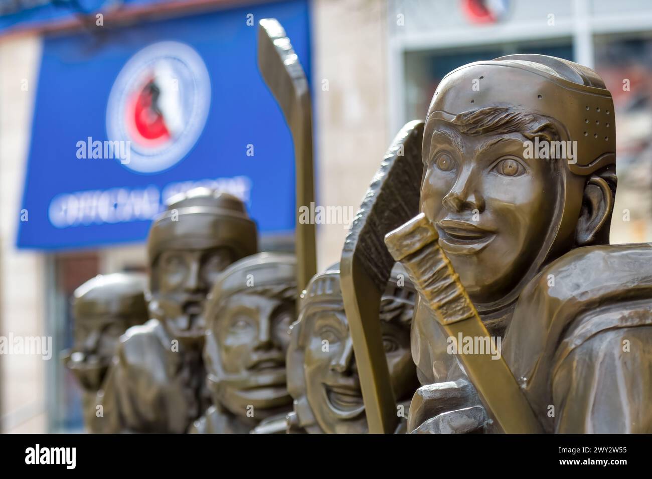 Sculpture Hockey Hall of Fame, Toronto, Canada Stock Photo - Alamy