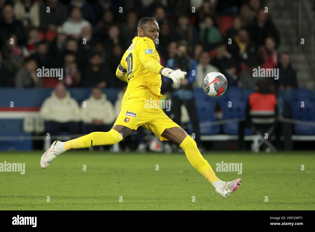 Rennes goalkeeper Steve Mandanda during the French Cup, Semi-final ...