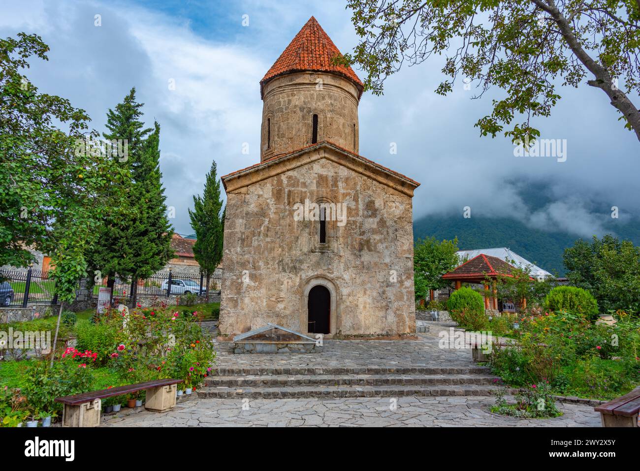 Kish Albanian Temple in Azerbaijan Stock Photo - Alamy