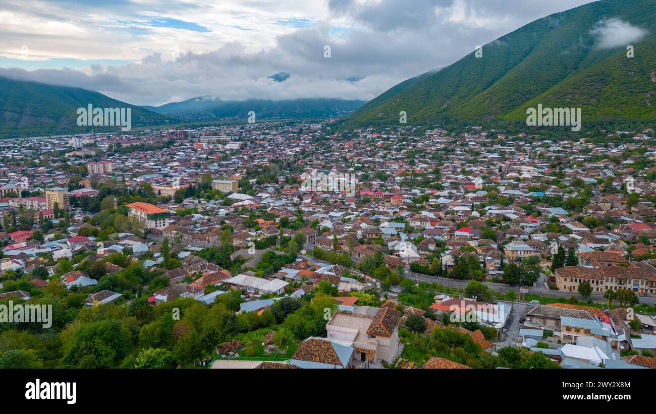 panorama view of Sheki in Azerbaijan Stock Photo - Alamy