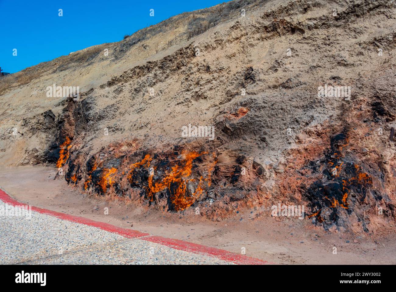 Yanar dag natural gas fire hi-res stock photography and images - Alamy