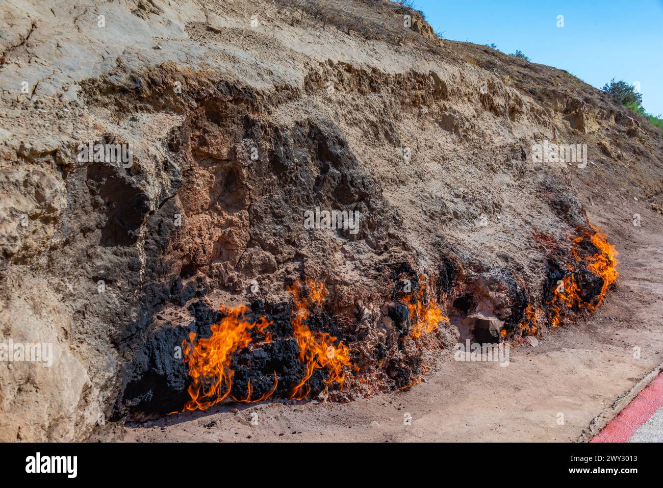 Yanar dag eternal flame in Azerbaijan Stock Photo - Alamy