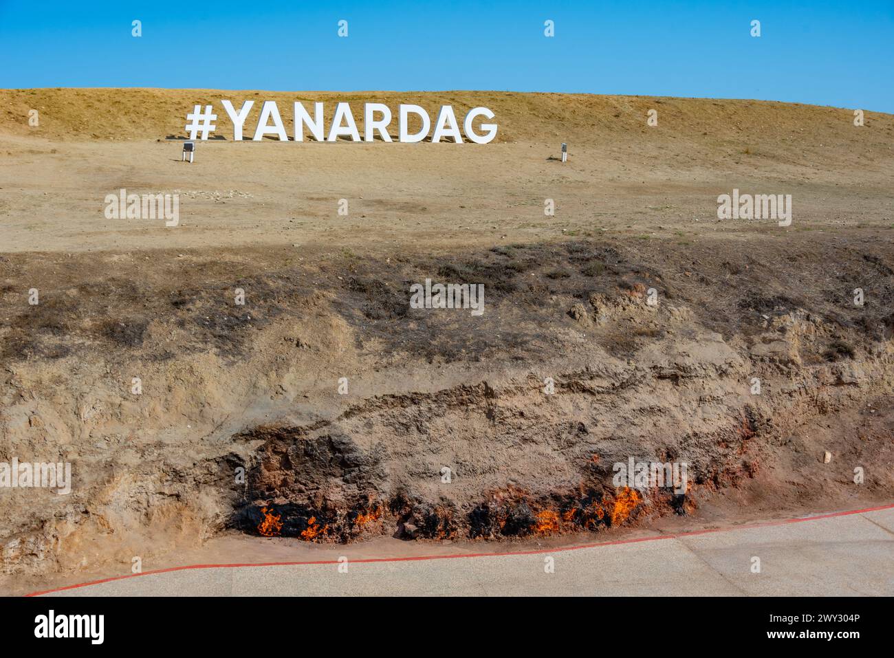 Yanar dag fire mountain hi-res stock photography and images - Alamy
