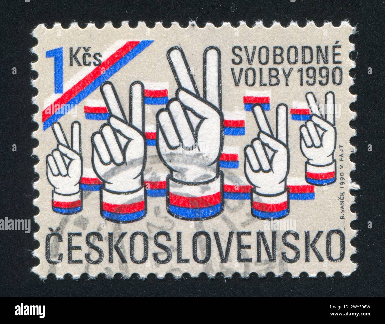 CZECHOSLOVAKIA - CIRCA 1990: stamp printed by Czechoslovakia, shows ...